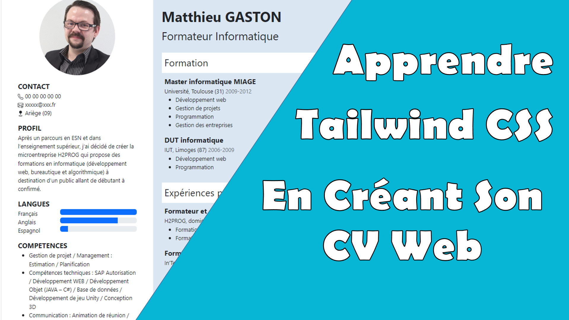 [TUTORIEL] Apprendre TAILWIND en créant son CV - H2PROG