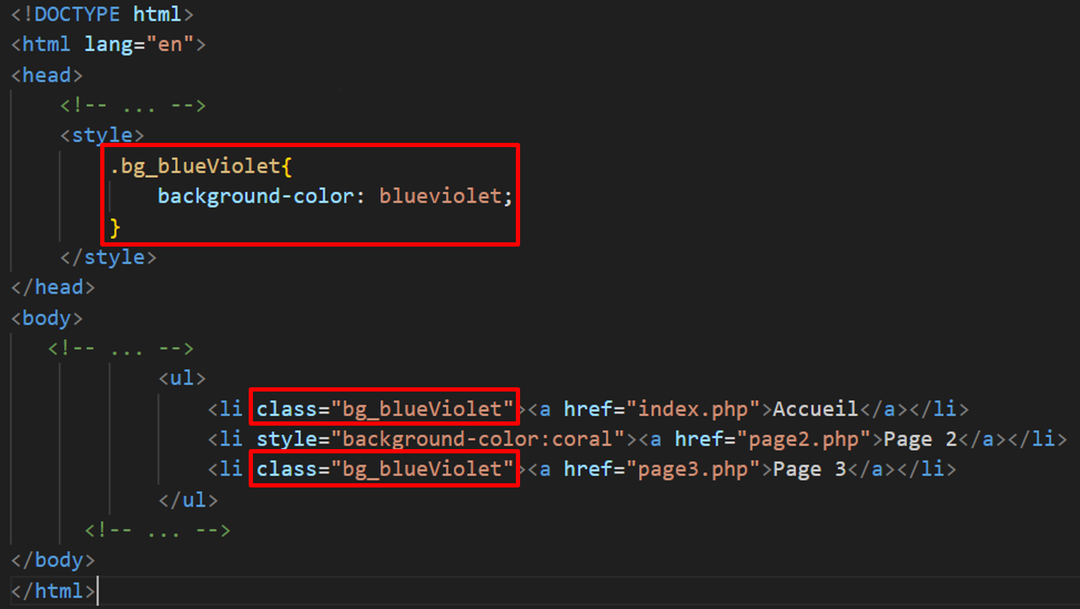 3 méthodes pour ajouter du CSS aux balises - H2PROG